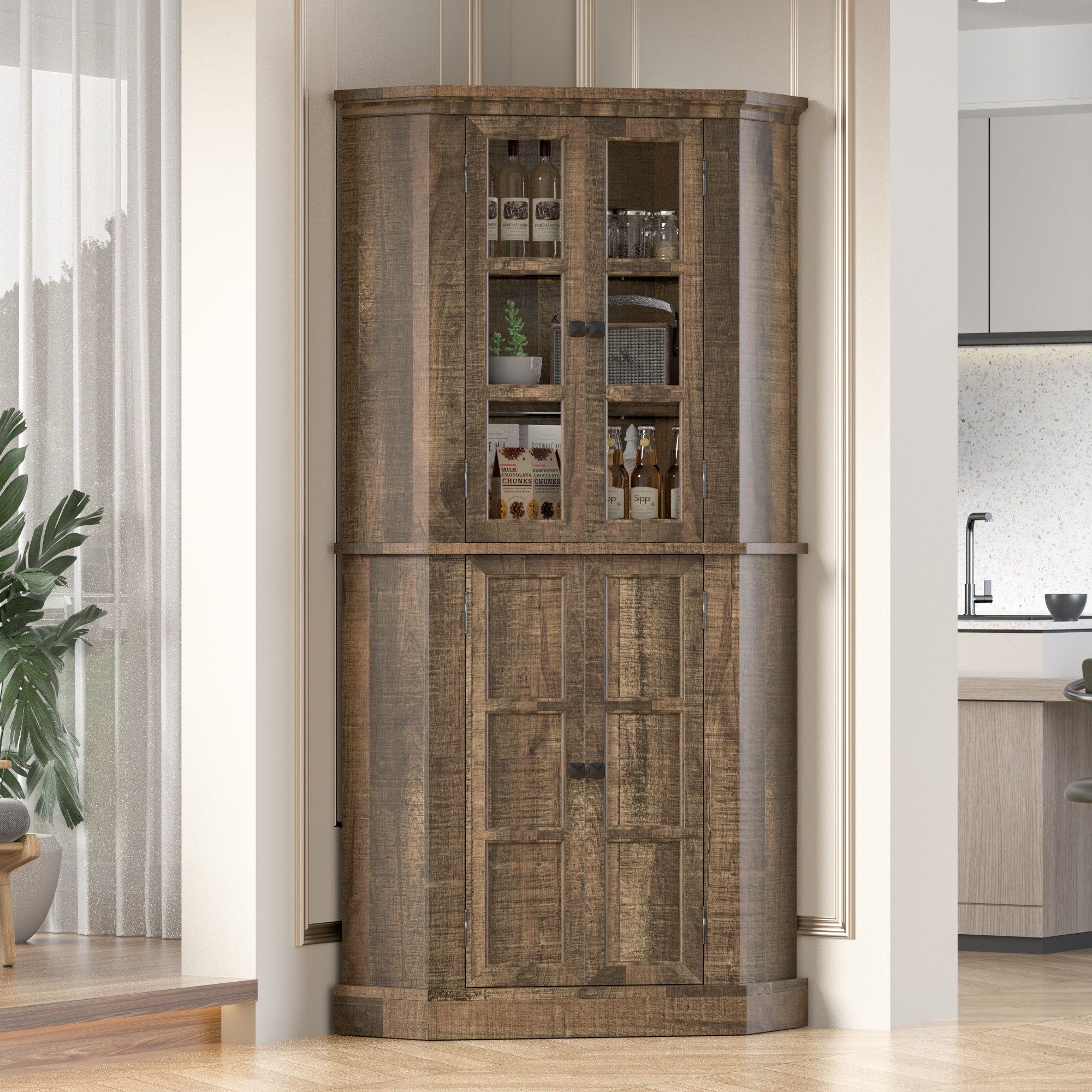 Loon Peak Janardam Accent Corner Cabinet Reviews Wayfair